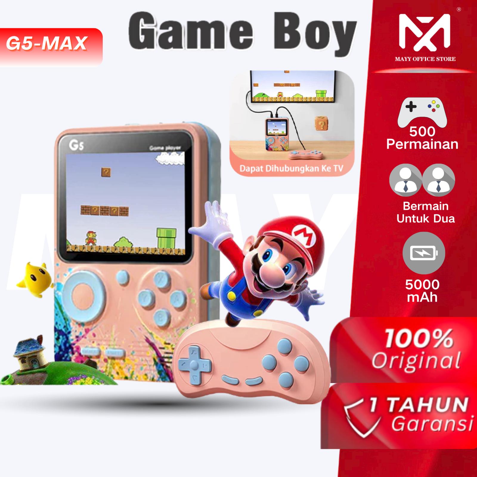 Mayy Gameboy Retro 500 In 1 Games Mini Portabel Suprime Red Series - Sabira