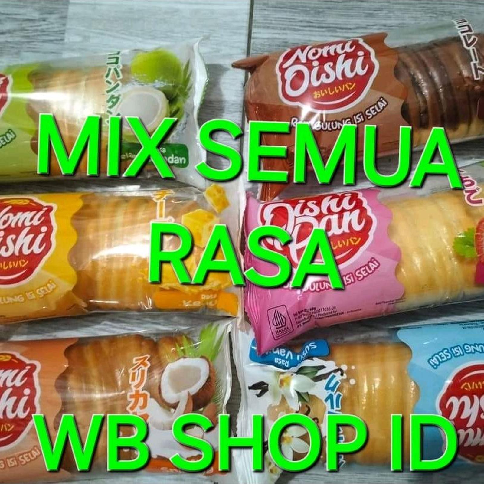 OISHI Roti Gulung 1 Dus (Nomi Oishi) – Isi 60 Pcs Mix Semua Rasa - Sabira