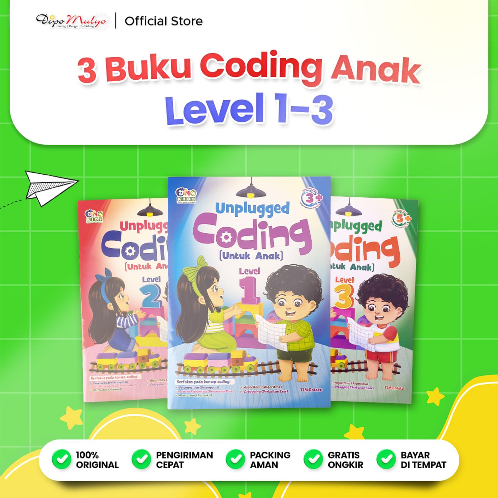 Paket Buku Coding Anak TK PAUD – Belajar Tanpa Komputer (3 Buku) - Sabira