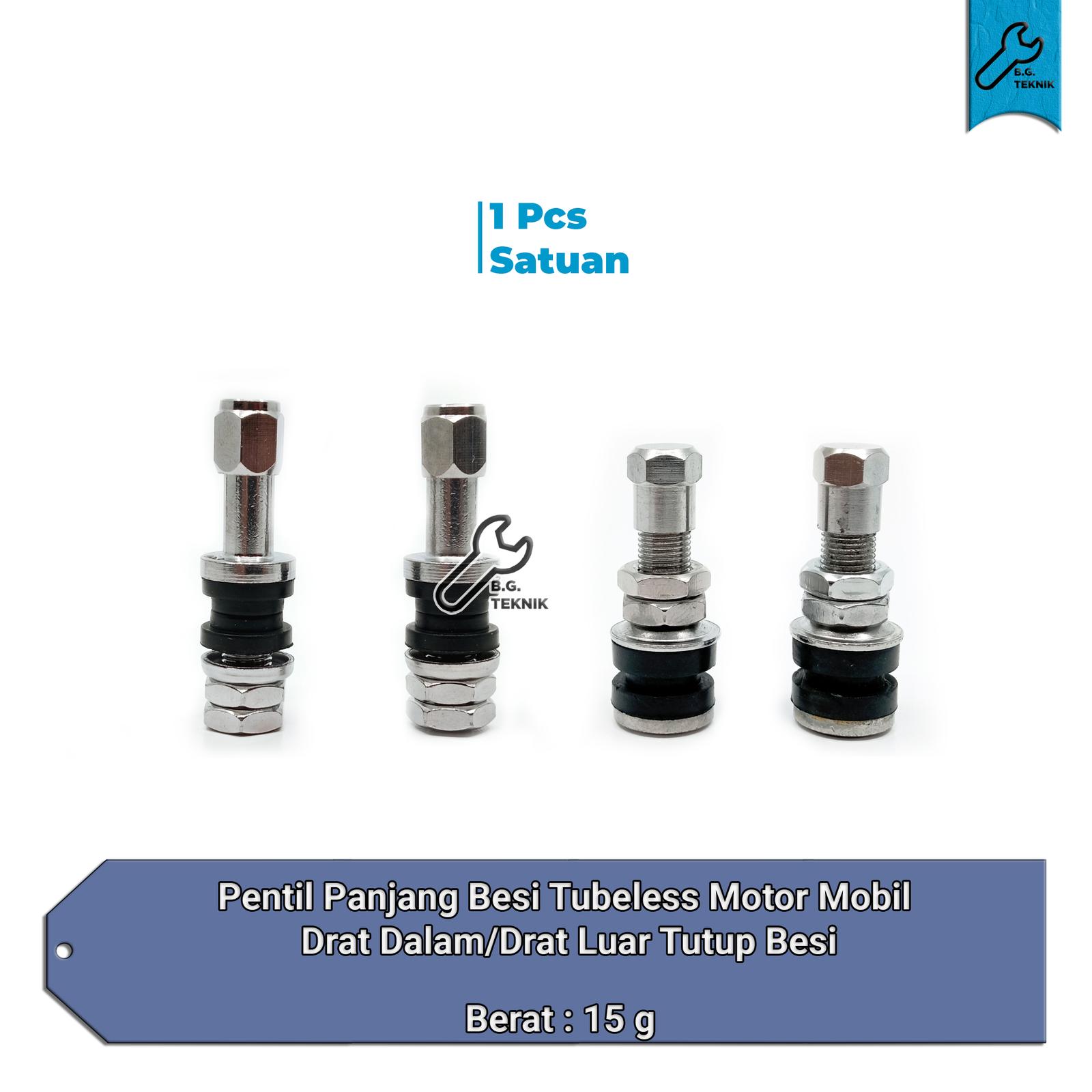 Pentil Panjang Tubeless Motor Drat Dalam dan Drat Luar dengan Tutup ...