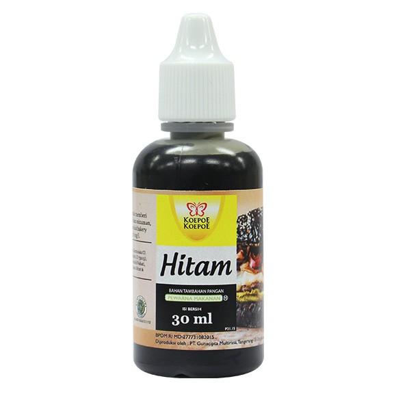 Pewarna Hitam (30ml) Koepoe-Koepoe: Warna Pekat Sempurna untuk Kreasi ...