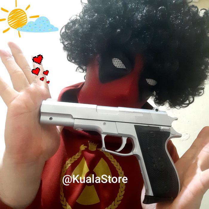 Pistol Mainan Airsoft Spring Gun Tembakan Kokang Calibre Colt 22 Medium ...