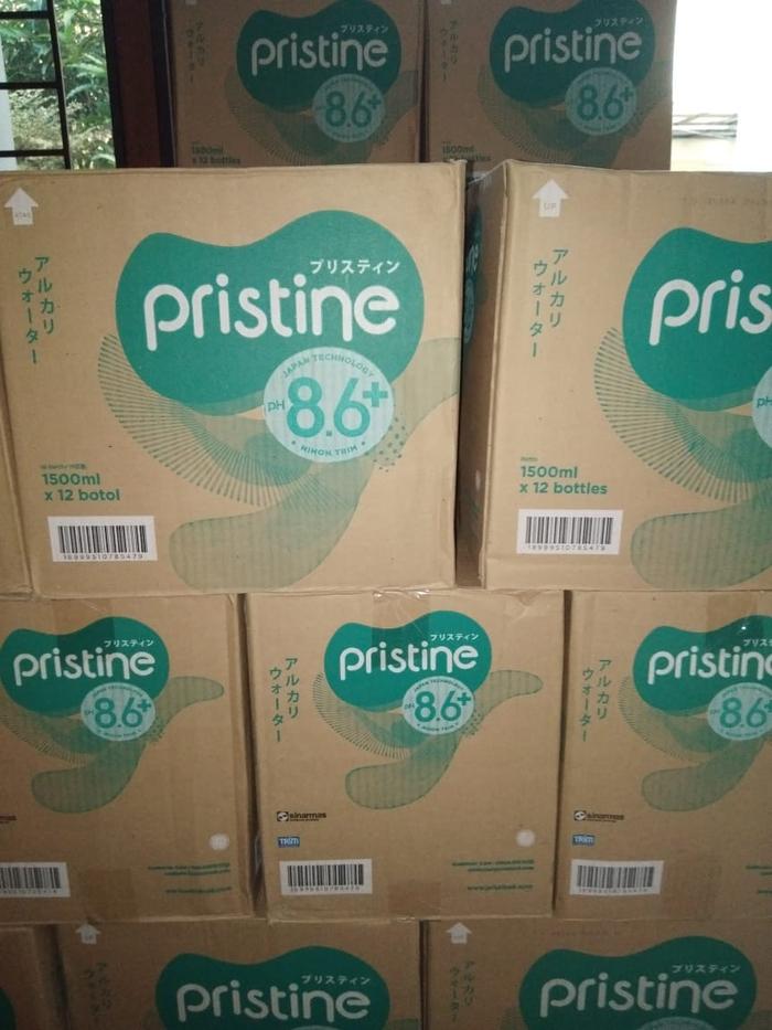 Pristine Air Minum Mineral Alkali pH 8.6+ – 1500ml (1 Dus isi 12 Botol ...