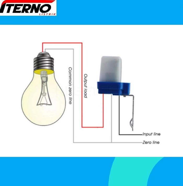 Sensor Cahaya Photocell Fotosel 6A 10A Iterno - Sabira