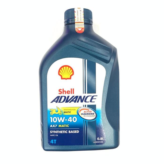 Shell Advance AX7 Oli Motor Matic Scooter 10W-40 800ml - Sabira