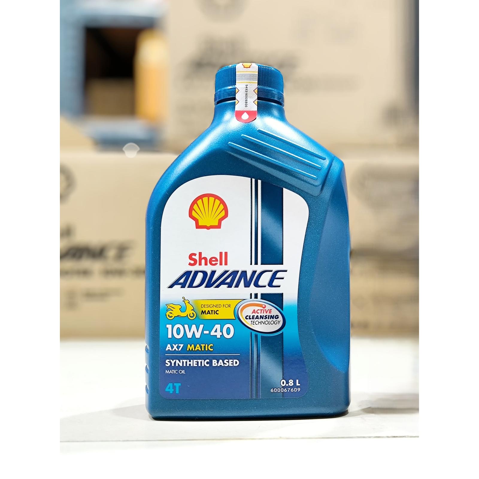 Shell Advance AX7 Oli Motor Matic Scooter 10W-40 800ml - Sabira