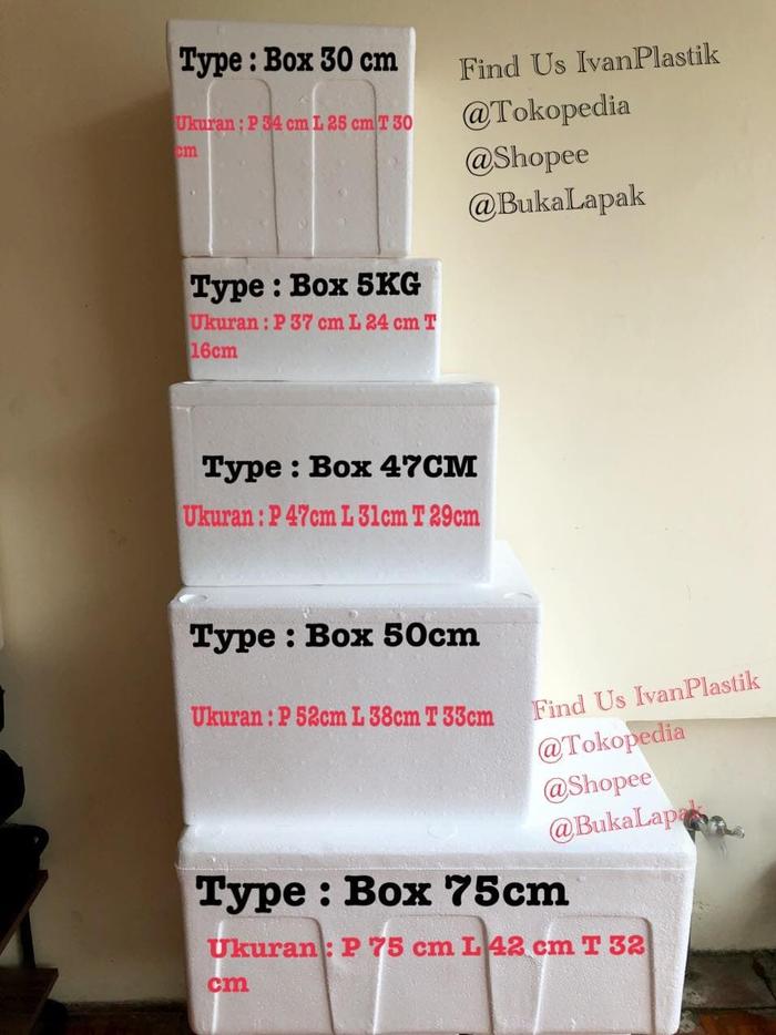 Styrofoam Box 50 Cm Kualitas Hard - Sabira