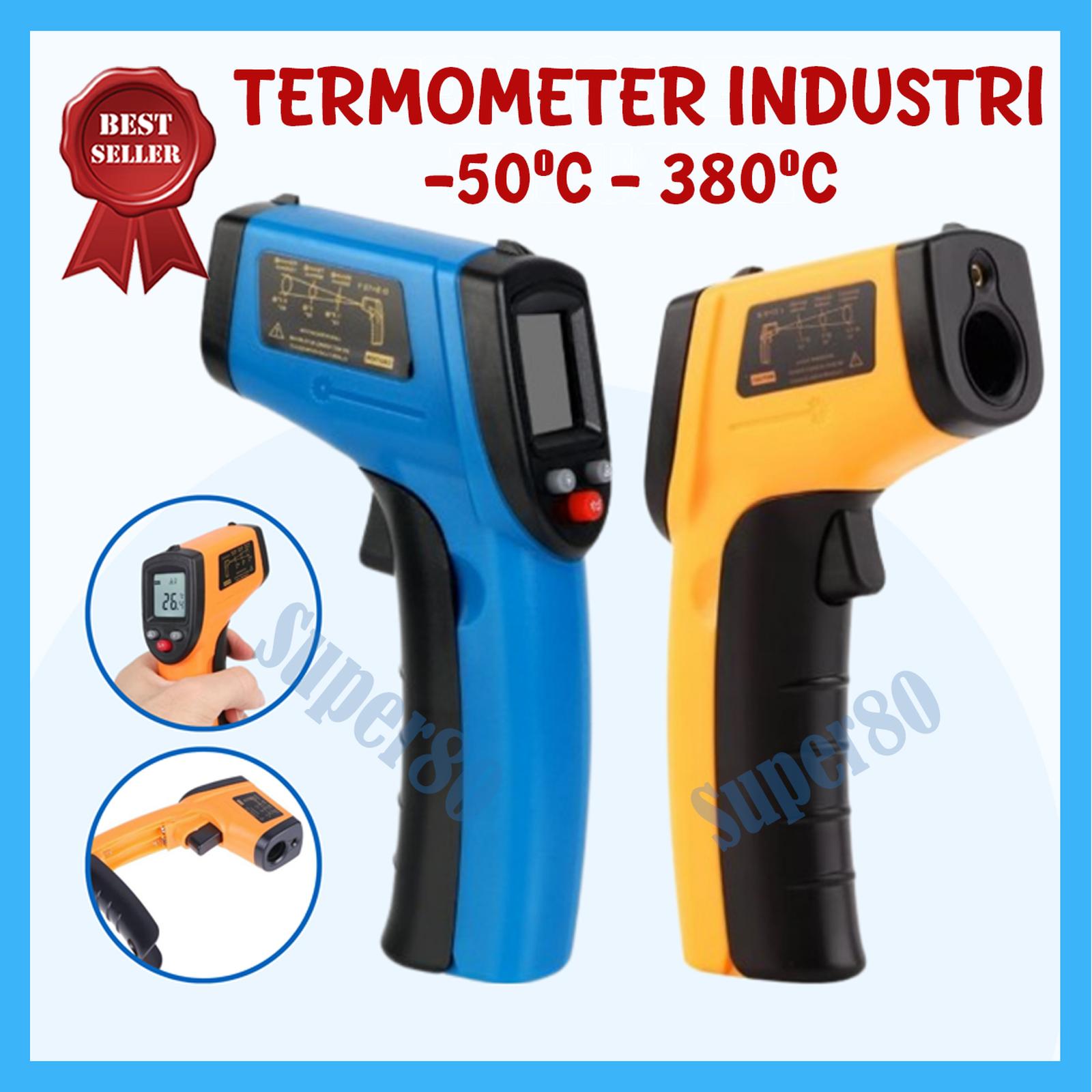 Thermometer Industri Infrared Digital Termometer IR Laser Tembak - Sabira