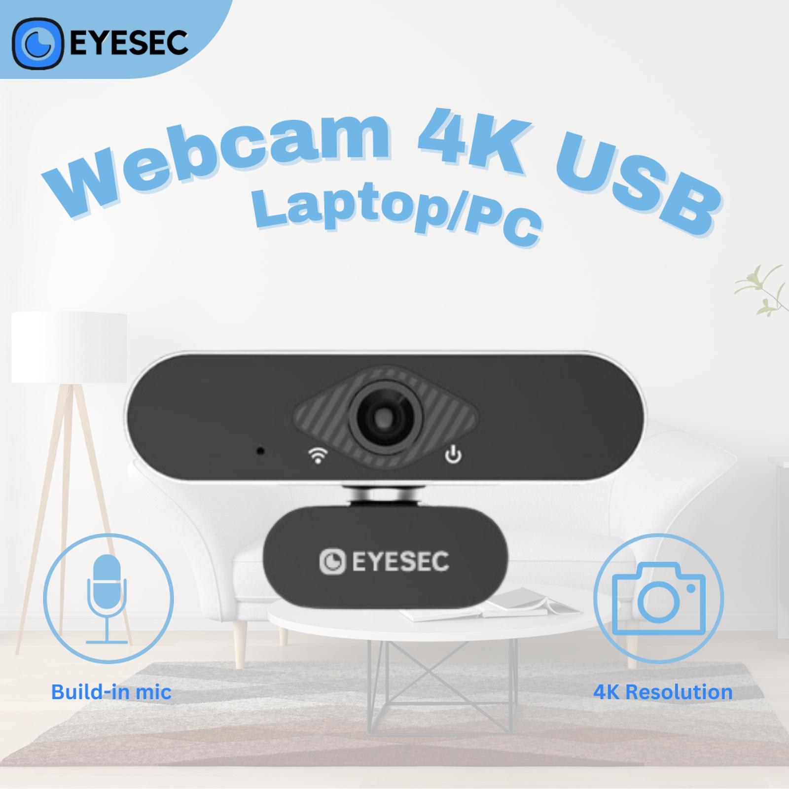 Webcam USB 4K HD untuk Laptop & PC dengan Mikrofon - Sabira