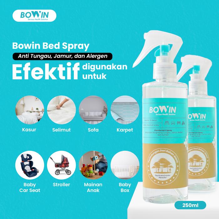 Bowin Bed & Linen Spray Anti Tungau & Kutu Kasur 250ml: Tidur Nyaman ...