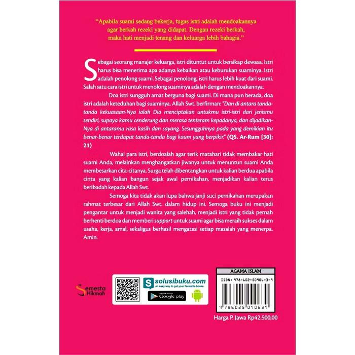 Buku Kumpulan Doa Istri Untuk Sukses Suami Oleh Ummi Iktafa - Sabira