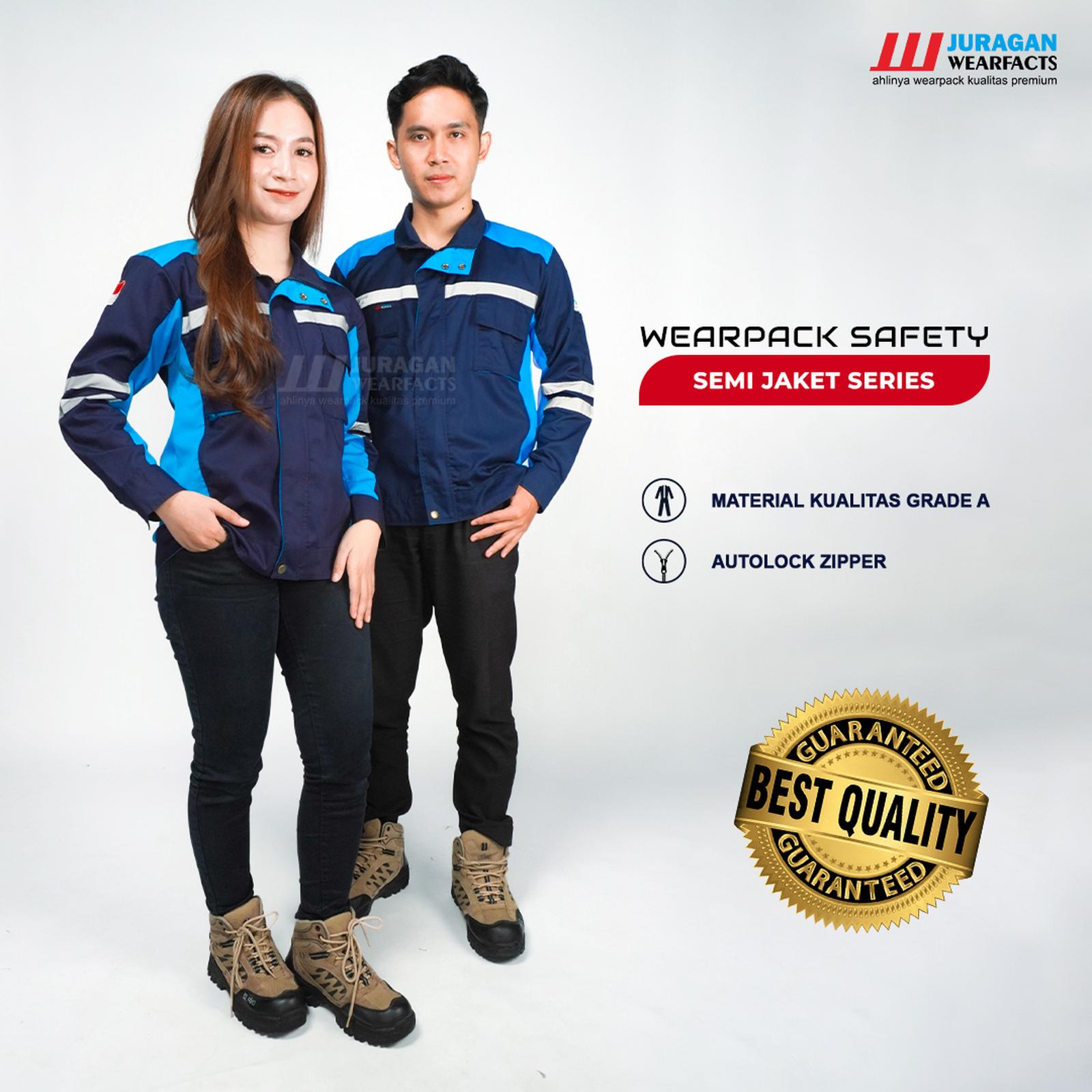 Wearpack Safety Juragan Wearfacts: Semijaket Biru Tosca & Navy untuk ...