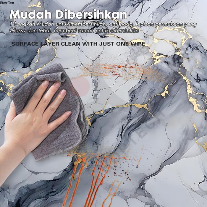 Hoptech Wallpaper Dinding Vinyl Marmer Jumbo 120 X 280 Cm Tebal 2.5 Mm ...