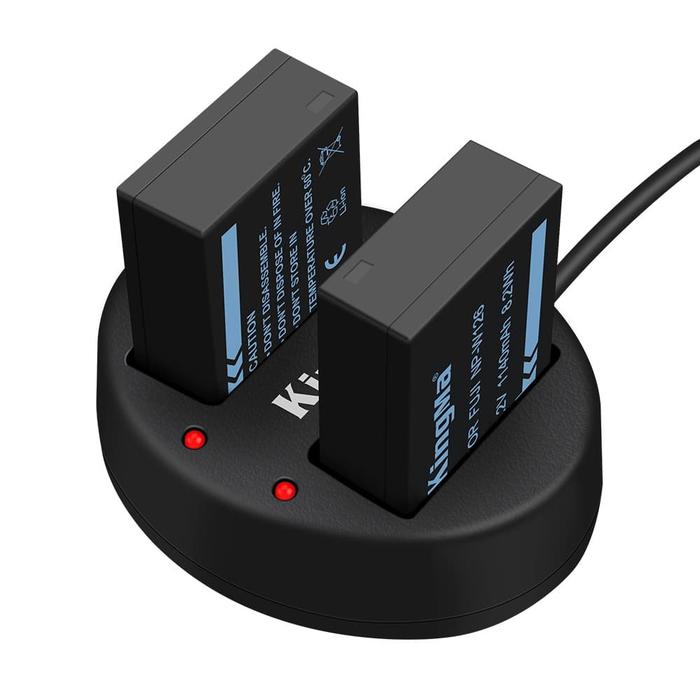 Kingma Battery Fuji NP-W126 2-Pack With Dual Charger: Pasokan Daya ...