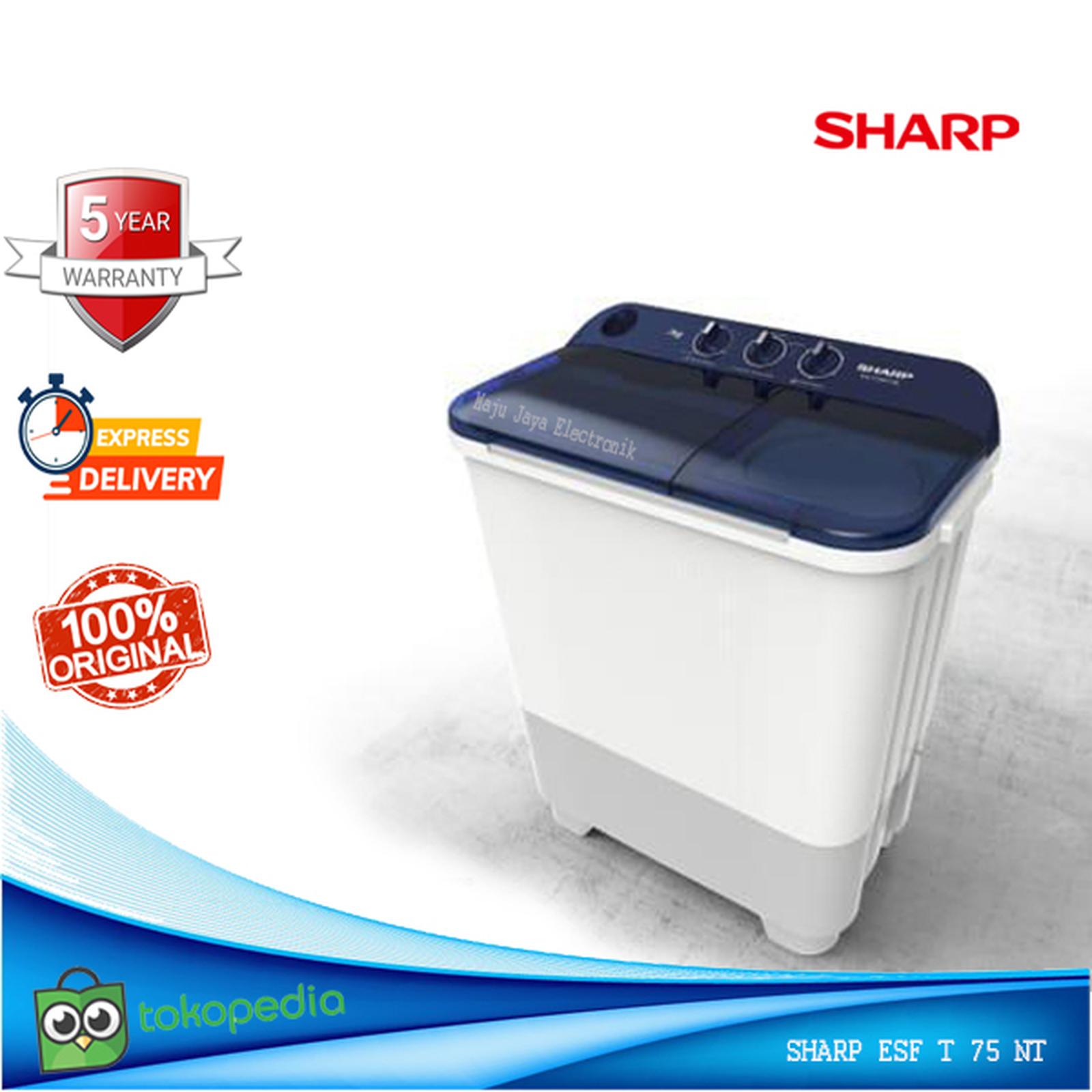 Sharp Mesin Cuci 2 Tabung ES-T75NT 8kg Low Watt - Sabira