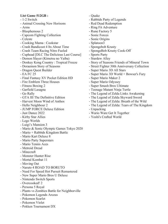 Nintendo Switch OLED Console Original Full Game Terinstall Siap Main ...