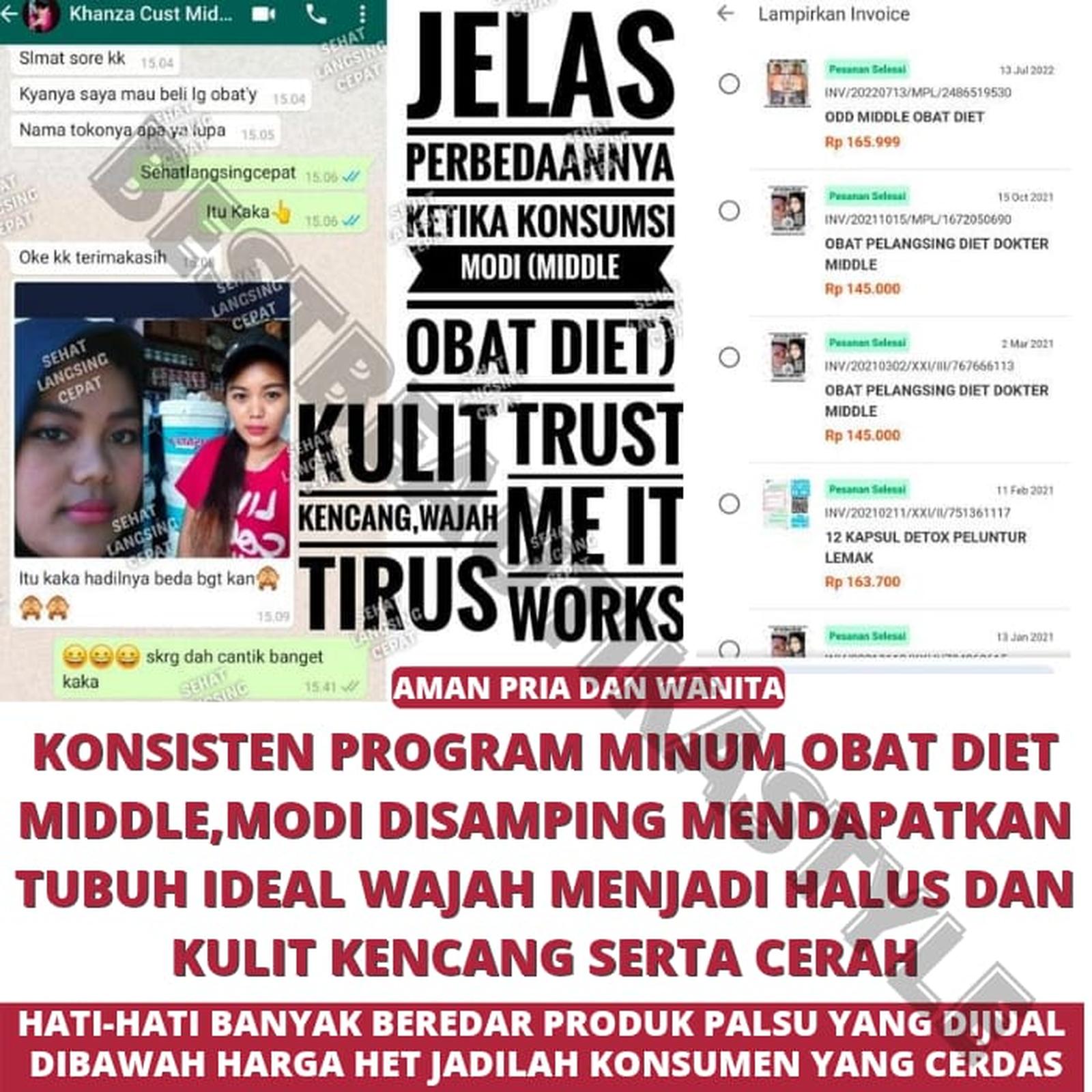 Obat Pelangsing Diet Dokter Middle Slim - Sabira