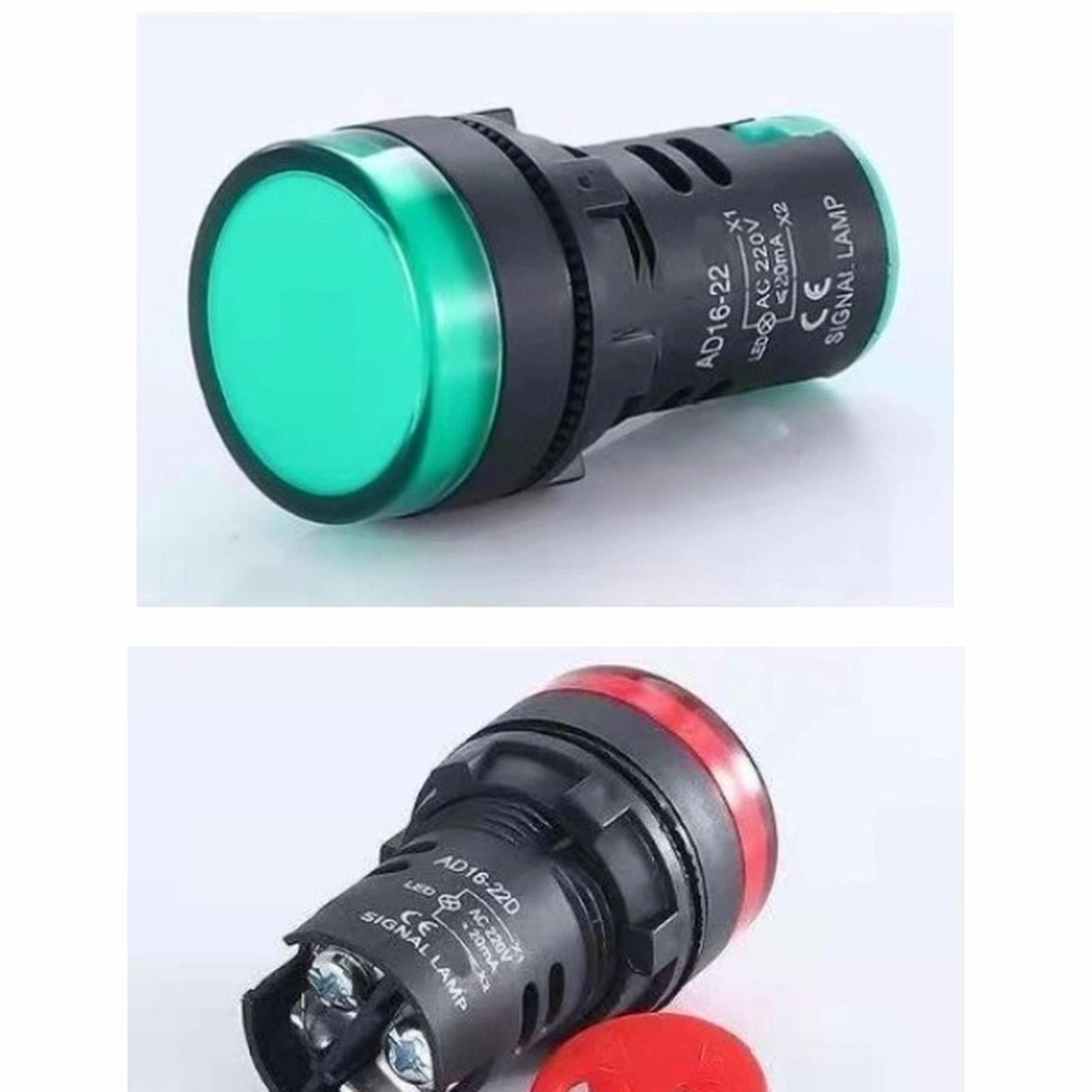 Pilot Lamp Panel LED 22mm 220V – Indikator Tegangan Andal untuk Panel ...