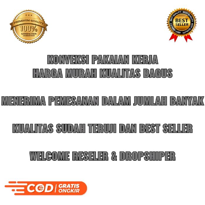 Kameja Kerja Safety Drill PE Premium: Nyaman, Aman, dan Tahan Lama - Sabira