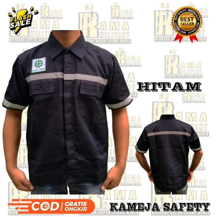 Kameja Kerja Safety Drill PE Premium: Nyaman, Aman, dan Tahan Lama - Sabira