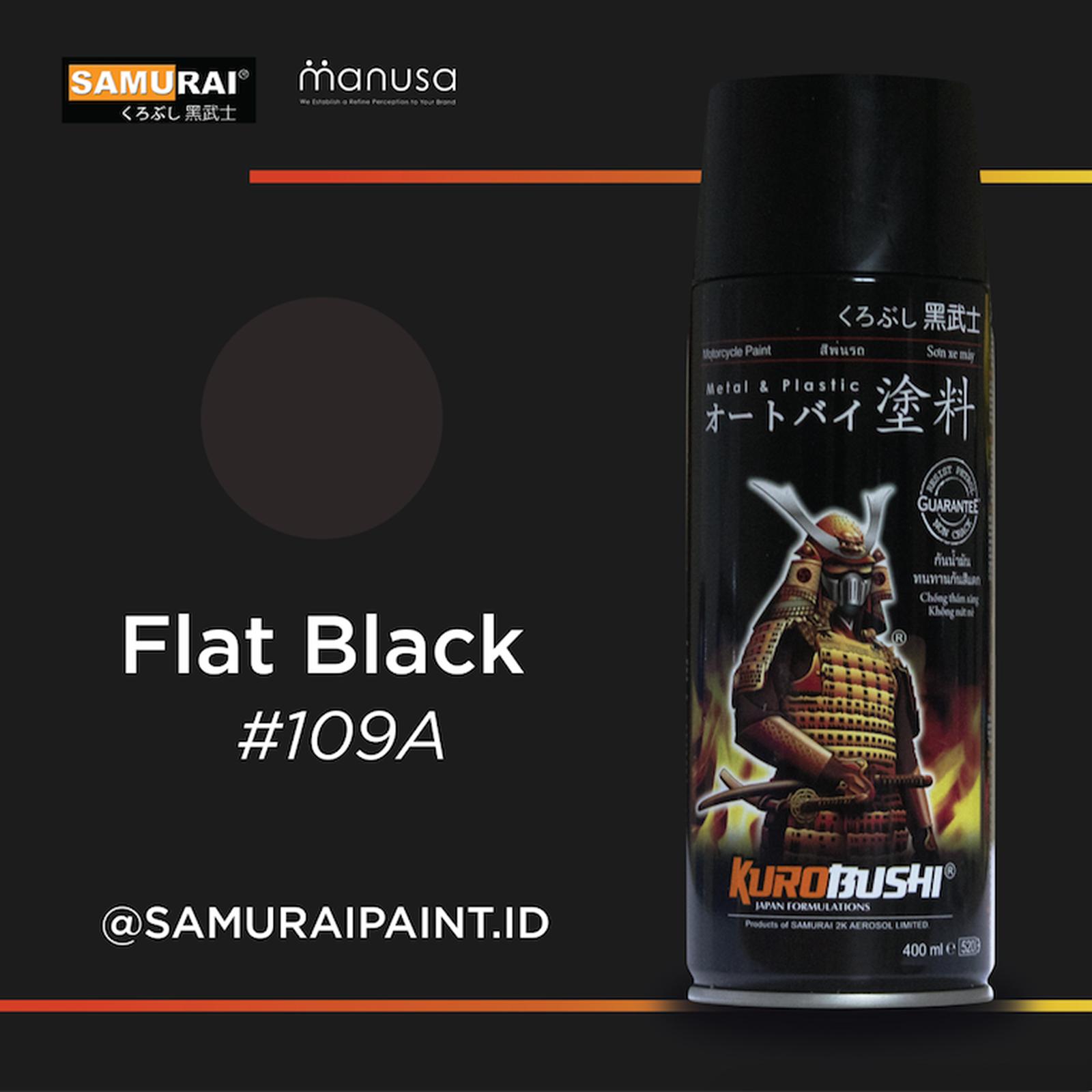 Samurai Paint Standard Flat Black 109a Hitam Doff Standar #109a - Sabira