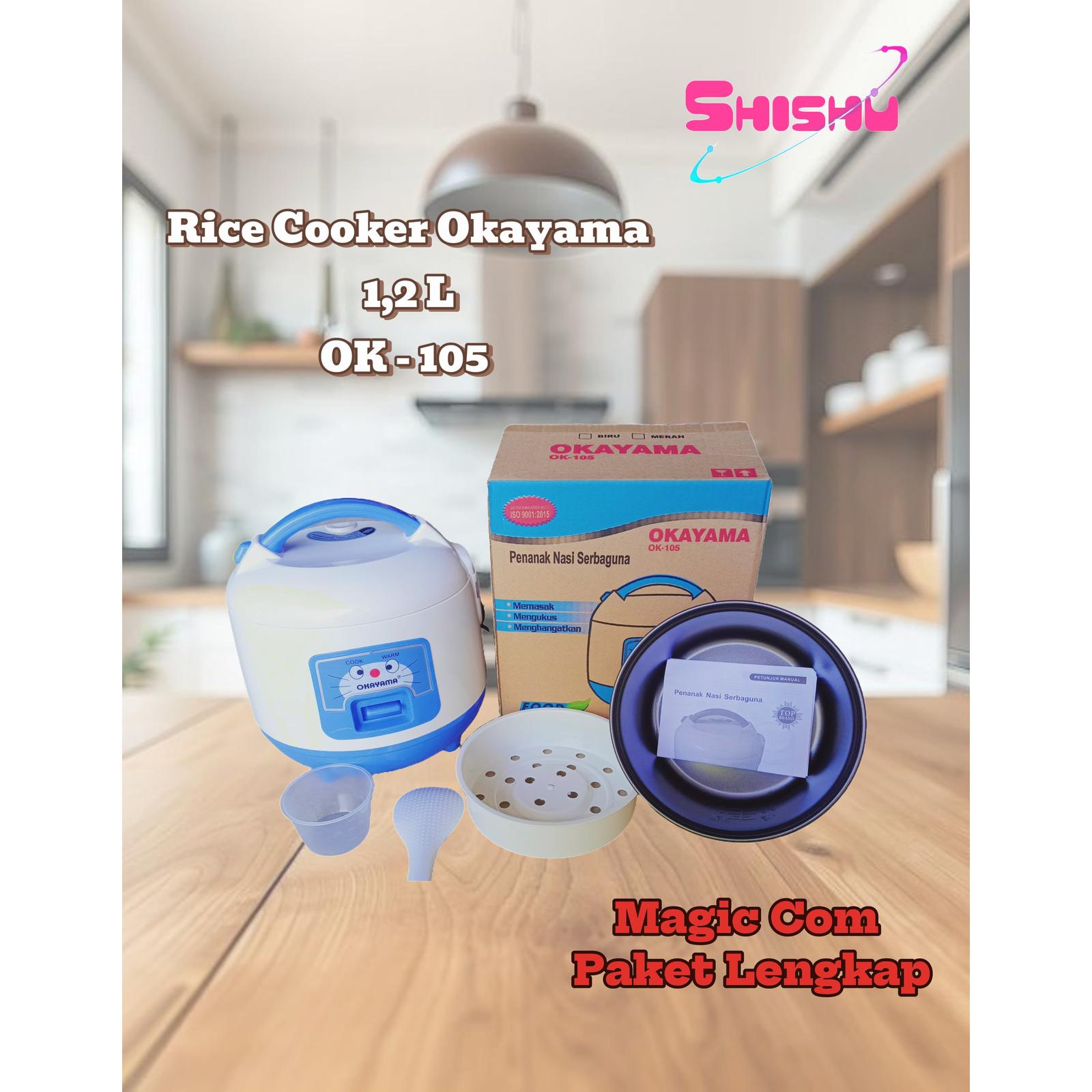 Shishu Magic Com Rice Cooker Okayama 1.2L OK-105: Penanak Nasi ...