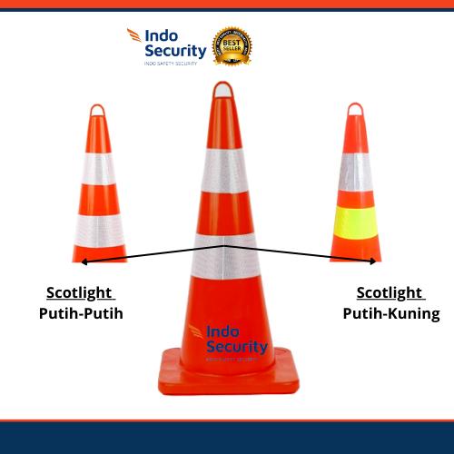 Traffic Cone Rubber 70cm dengan Scotlight – Pengaman Terpercaya untuk ...
