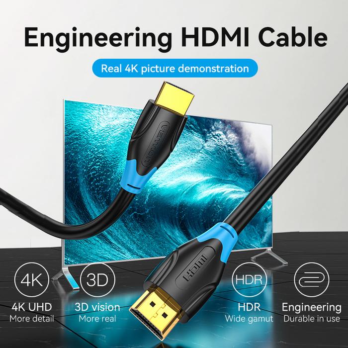 Vention HDMI Cable 3M AACBI – 4K UHD High Speed dengan Kualitas Terjaga ...